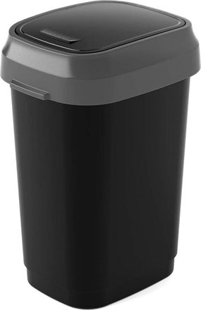 KIS Abfallbeh&auml;lter, Kunststoff, schwarz/grau, 10 Liter