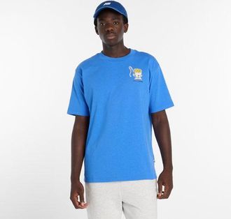 New Balance Herren Fish and Chips T-Shirt in Blau, Baumwolle, Gr&ouml;&szlig;e 2XL