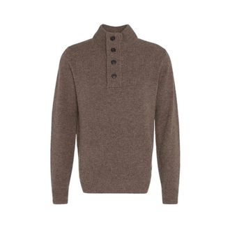 Barbour Essential Patch Half Zip - - Knitwear - Herren - Braun - M