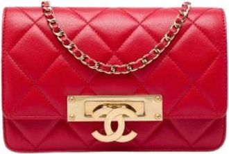 Chanel Sac bandouli&egrave;re matelass&eacute; doccasion - Femme - Pre-owned - Rouge - Taille: ONE Size