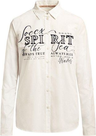 soccx Langarmbluse mit Kellerfalte im R&uuml;cken