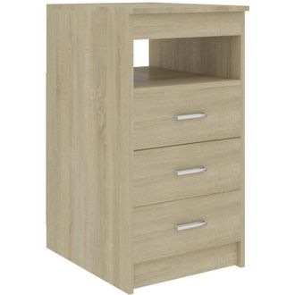 vidaXL Armoire &agrave; tiroirs Ch&ecirc;ne sonoma 40x50x76 cm Bois ding&eacute;nierie Vidaxl