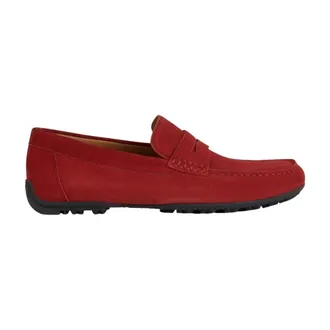 Geox Homme, Chaussures, Rouge, Taille: 43 EU Mocassin en daim rouge Kosmopolis Grip