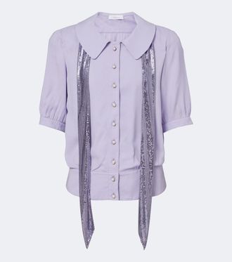 Paco Rabanne Bluse aus Cr&ecirc;pe