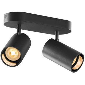 SLV Spot en saillie 2 lumi&egrave;res Asto Tube noir - 2x GU10 - 1006425
