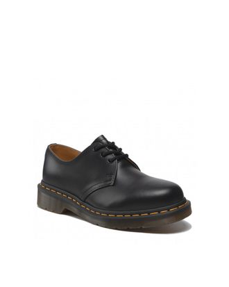Dr. Martens Mens Lace-Up Shoes 1461 Black Leather Flat