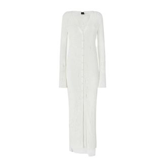Pinko Wei&szlig;e Baumwoll-Nylon-Kleid Hergestellt in Italien - - Dresses - Damen - Wei&szlig; - 2XS