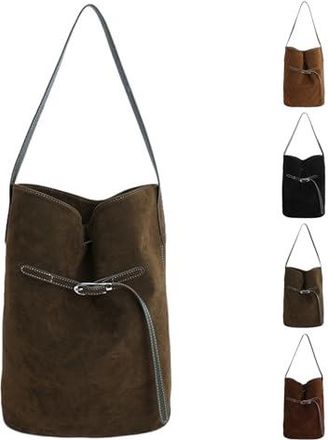 Generic Kexpery Sac &agrave; bandouli&egrave;re en daim synth&eacute;tique pour femmes avec boucle de ceinture grand mod&egrave;le Hobo pour travail voyage