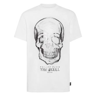 Philipp Plein T-shirt Rundhals SS Skull - - Tops - Herren - Wei&szlig; - 2XL