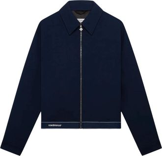 Casablanca Homme, Vestes, Bleu, Taille: XL Veste de sport en laine