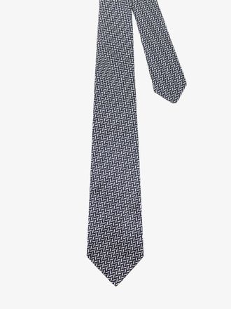 Kiton Mens Silk Tie Blue Ties & Bow