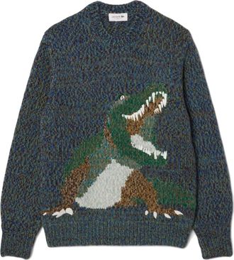 Lacoste Homme, Pulls, Bleu, Taille: L Pull en maille merceris&eacute;e avec crocodile intarsia
