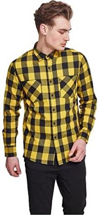 Urban Classics Checked Flanell Shirt Chemise, blk/Honey, M Homme