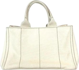Prada Sac cabas vintage doccasion - Femme - Pre-owned - Beige - Taille: ONE Size