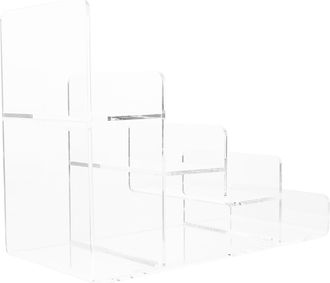 Valiclud Acryl Displayst&auml;nder 4 Stufig mit 4 Ebenen f&uuml;r Handtaschen und Parf&uuml;m Organizer Klarer Schmuckhalter f&uuml;r Wohnzimmer und Ladendekoration
