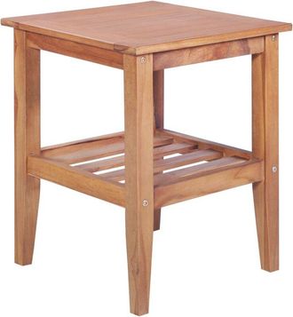vidaXL Table basse 40x40x50 cm Carr&eacute;e Teck solide Vidaxl