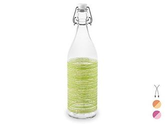 hOme Home 1249300 Set mit 6 Flaschen Glas Dekoration Millerighe Lt1 Arredo Deck