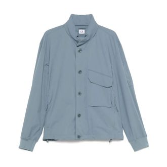 C.P. Company Herrenjacke mit geripptem Saum - - Jackets - Herren - Blau - L