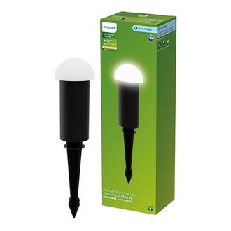 Philips Edwina Outdoor GardenLink Niedervolt- Sockelleuchte, 24 V, 2700K warmweißes Licht, 180 lm, Schwarz, Erweiterungspackung