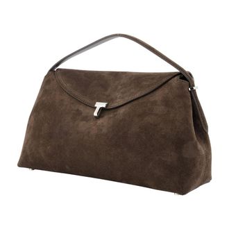 Toteme Womens Top Handle Bag Brown Calfskin
