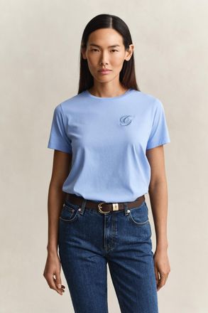 GANT Damen Script T-Shirt (XXL) HYDRANGEA Blau