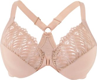 Glamorise WonderWire-Vorderverschluss-BH mit T-R&uuml;cken