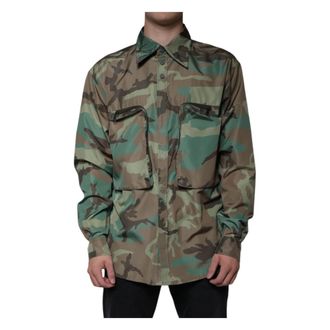 Dolce & Gabbana Multicolor Camouflage Knopfleiste Hemd - - Jackets - Herren - Mehrfarbig - M