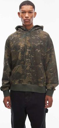 Carhartt Work in Progress Benton - Sweat à capuche coupe carrée à enfiler - Imprimé camouflage-Vert