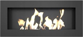 Kratki Wandkamin Bioethanol DELTA SLIM T&Uuml;V schwarz