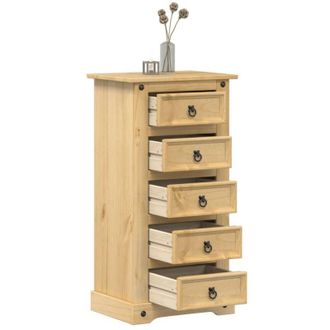 vidaXL Nachttisch Corona 53x39x103 cm Massivholz Kiefer - Vidaxl