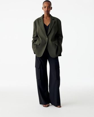 Arket Einreihiger Blazer -Gr&uuml;n