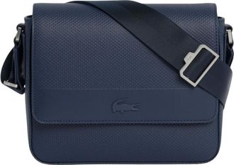 Lacoste Homme, Sacs, Bleu, Taille: ONE Size Chantaco Leather Messenger Bag
