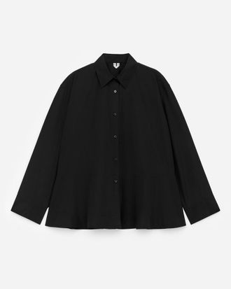 Arket Baumwollbluse Mit Sch&ouml;&szlig;chen -Schwarz