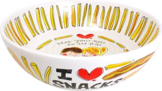 Blond Amsterdam Snackschale Keep your eyes on the fries &Oslash;30 cm - Pommes-Schale - Partygeschirr - Keramik