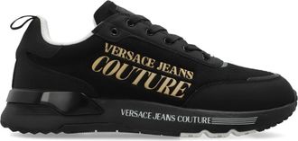 Versace Jeans Couture Homme, Chaussures, Noir, Taille: 44 EU Chaussures de sport avec logo imprim&eacute;