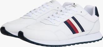 Tommy Hilfiger Baskets embl&eacute;matiques en cuir crant&eacute;es