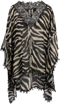 Ermanno Scervino Femme, Vestes, Noir, Taille: 38 FR Zebra Lace Dress
