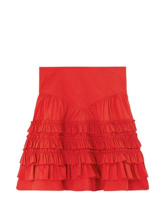 Ganni Mini-jupe en coton biologique Ganni