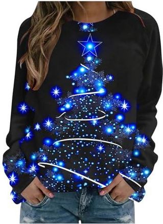 Generic Sweat-shirt de No&euml;l moche pour femme avec inscription humoristique et inscription &laquo; Merry Christmas &raquo; - Sweat &agrave; col rond - Pour lhiver et lautomne - C