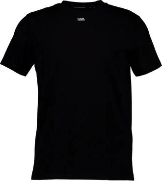 Karl Lagerfeld Herren T-Shirt schwarz Baumwoll-Stretch