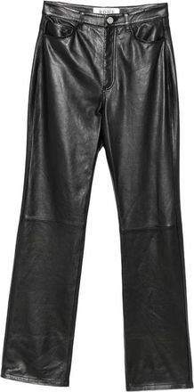 R&oacute;he Leather Flared Trousers