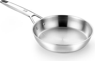 Bra Bra Signature 18/10 Edelstahl-Bratpfanne (28 cm), gro&szlig;e Edelstahl-Bratpfanne f&uuml;r Induktionsherde und andere W&auml;rmequellen mit 5,3 mm Dreifach-Diffusorb