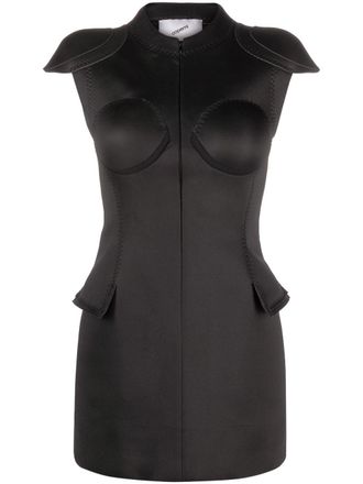 Coperni robe courte &agrave; design d&eacute;structur&eacute; - Marron