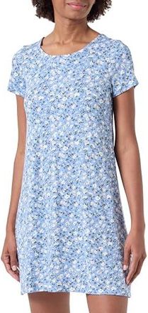 Only Onlbera Back Lace Up S/S Dress JRS Noos, Bleu, XXS