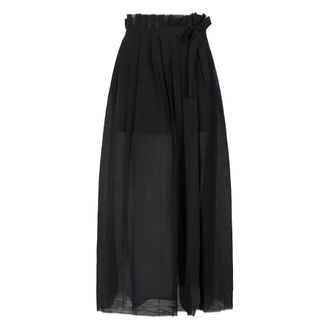 Alpha Studio Femme, Jupes, Noir, Taille: 42 FR Long Pleated Skirt