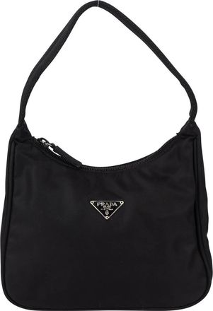 Prada Crossbody Bags - Prada Black Nylon Triangle Vintage Re-Edition Hand - Gr. unisize - in Schwarz - f&uuml;r Damen