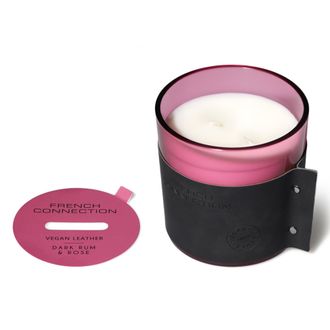 French Connection Leather Range Kerze - Dark Rum & Rose - 340 g (2 Docht) - FCC009PBS