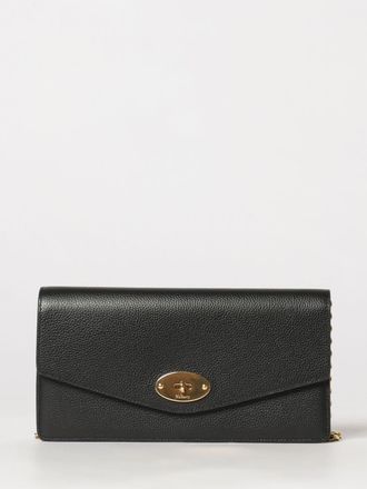Mulberry Pochette Darley en cuir de veau grain&eacute; avec bandouli&egrave;re cha&icirc;ne
