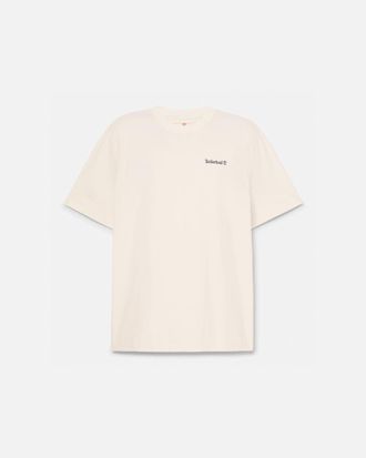 Timberland All Gender T-Shirt mit Lake House-Grafik in Wei&szlig;, Wei&szlig;, Gr&ouml;&szlig;e