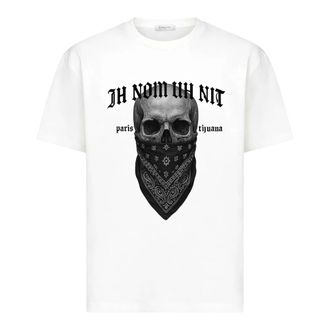 Ih Nom Uh Nit IH NOM UH Nit, Homme, Tops, Blanc, Taille: L T-shirt imprim&eacute; T&ecirc;te de Mort 20
